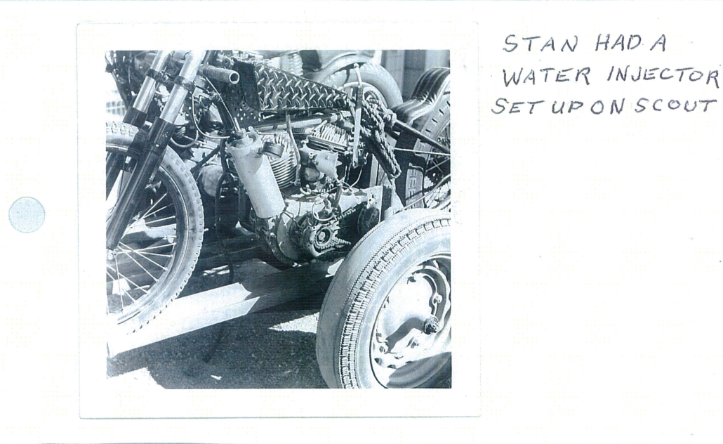 1937 Indian Scout Late dragster – on trailer at Winters 1954 – note ...